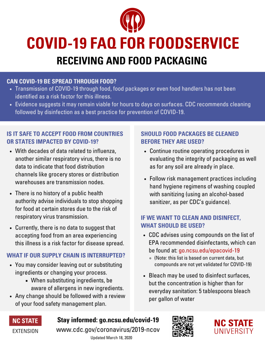 Food Safety During Covid 19